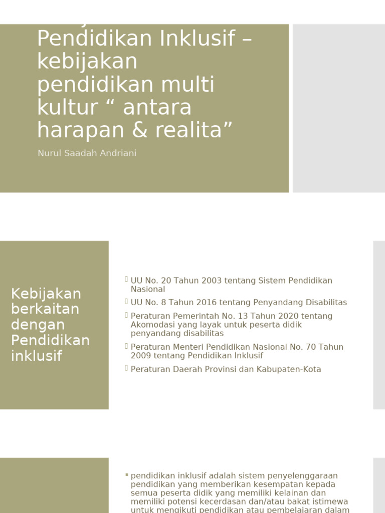 kebijakan pendidikan inklusif | PDF