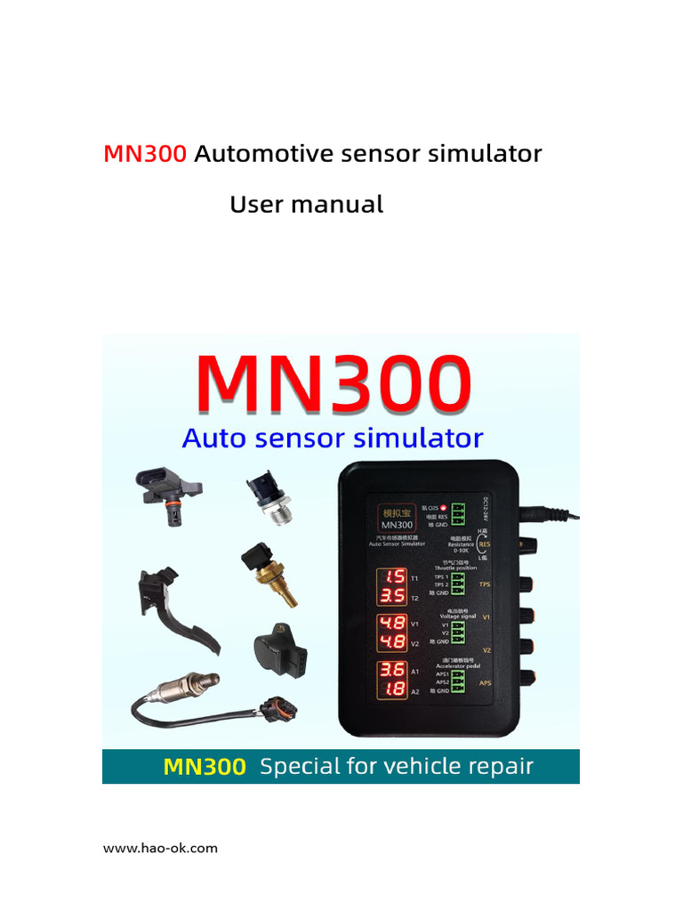 MN300 Automotive Sensor Simulator Manual | PDF