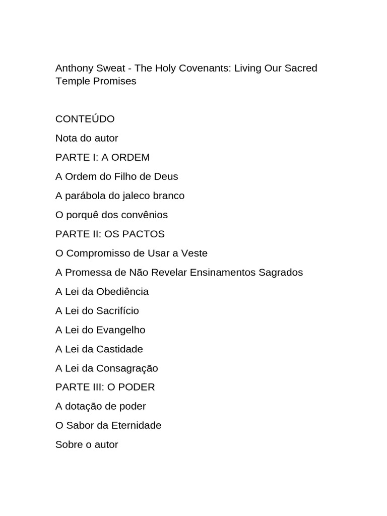 The Holy Covenants Living Our Sacred Temple Promises | PDF | Padre | Deus