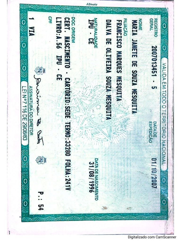 Verso RG Janete | PDF