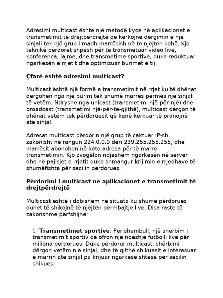 Aleks Detyre Rrjeta | PDF