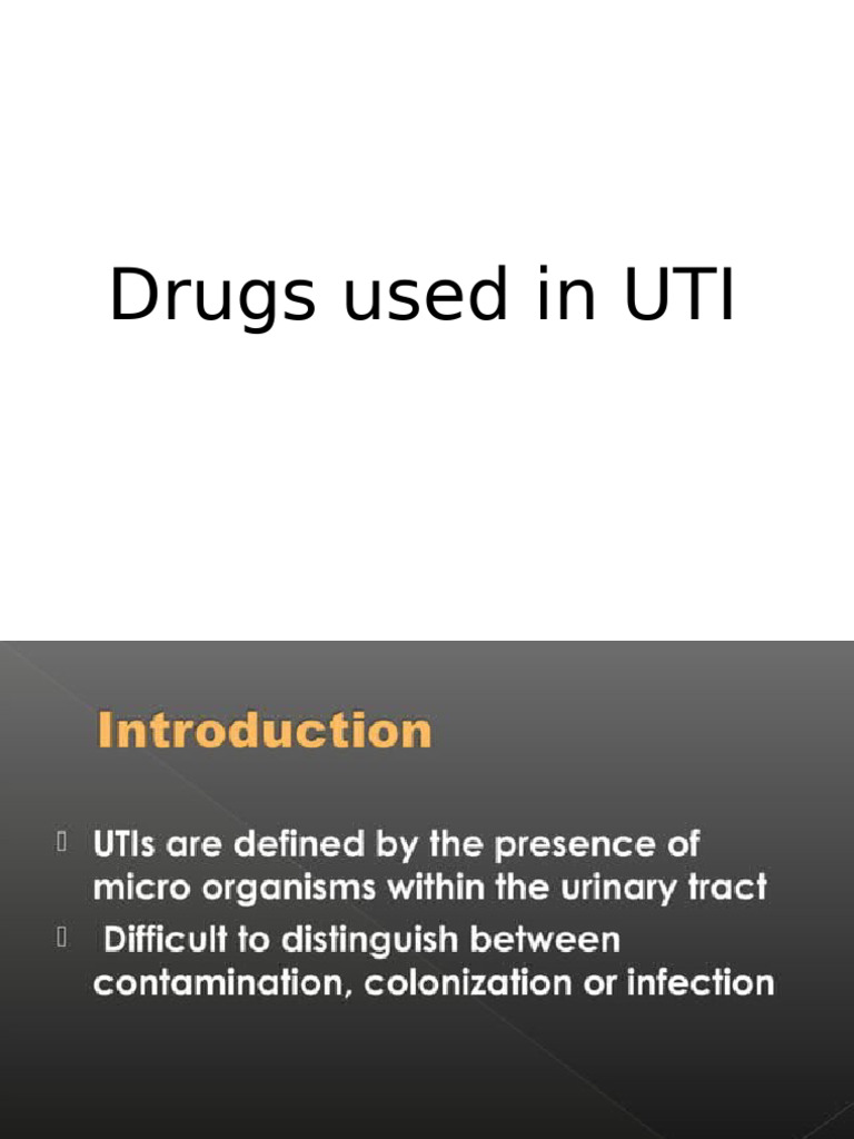 Drugs Used in UTI | PDF