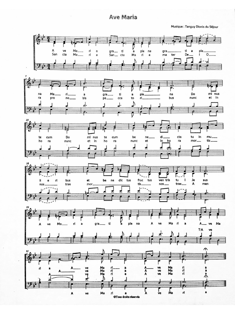 Partition - Ave Maria | PDF
