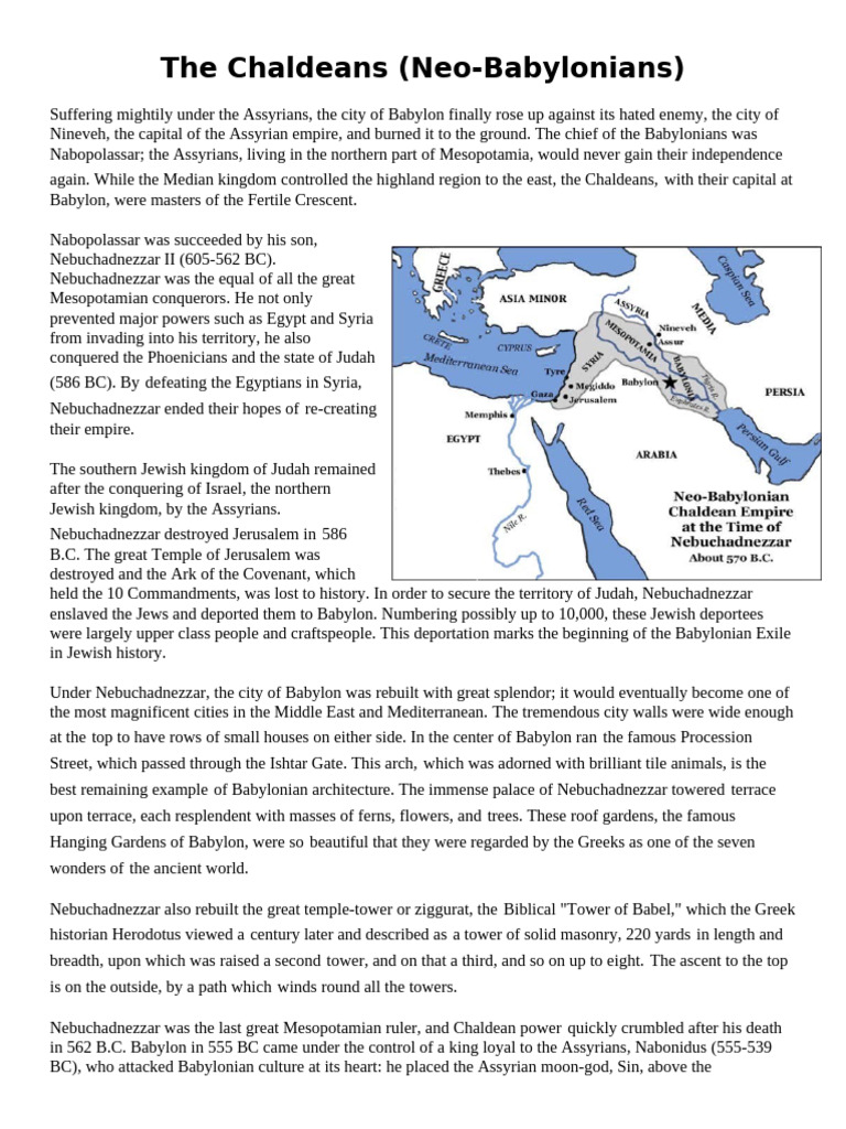 Chaldeans and Persians Reading | PDF | Babylon | Nebuchadnezzar Ii