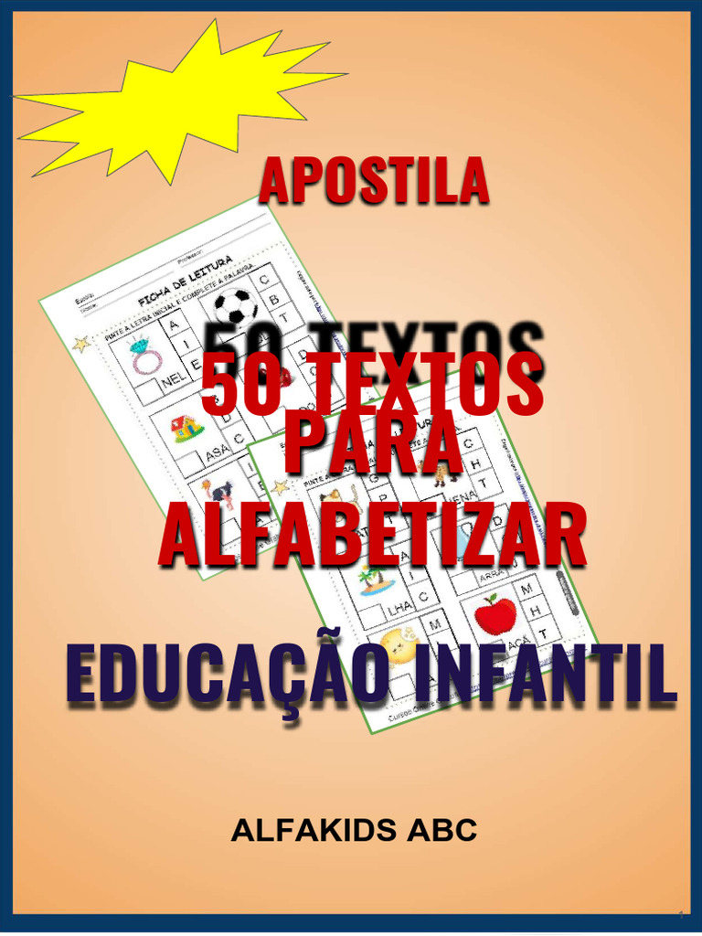 50 TEXTOS PARA ALFABETIZAR - LEITURA - PDF - Compressed | PDF