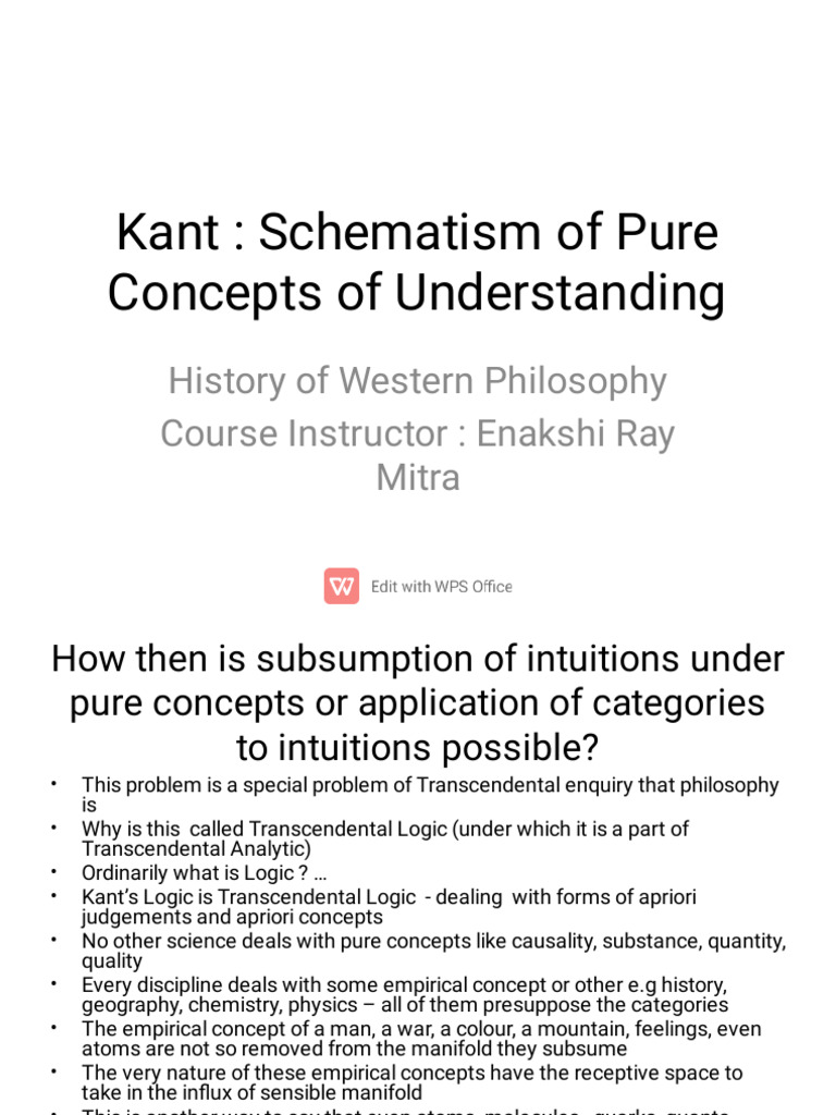 KantSchematism Edited for MA Final 7th May | PDF | Epistemology ...