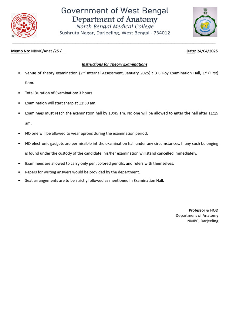 2nd Internal Assessment Instructions | PDF | Anatomy | Morphology (Biology)