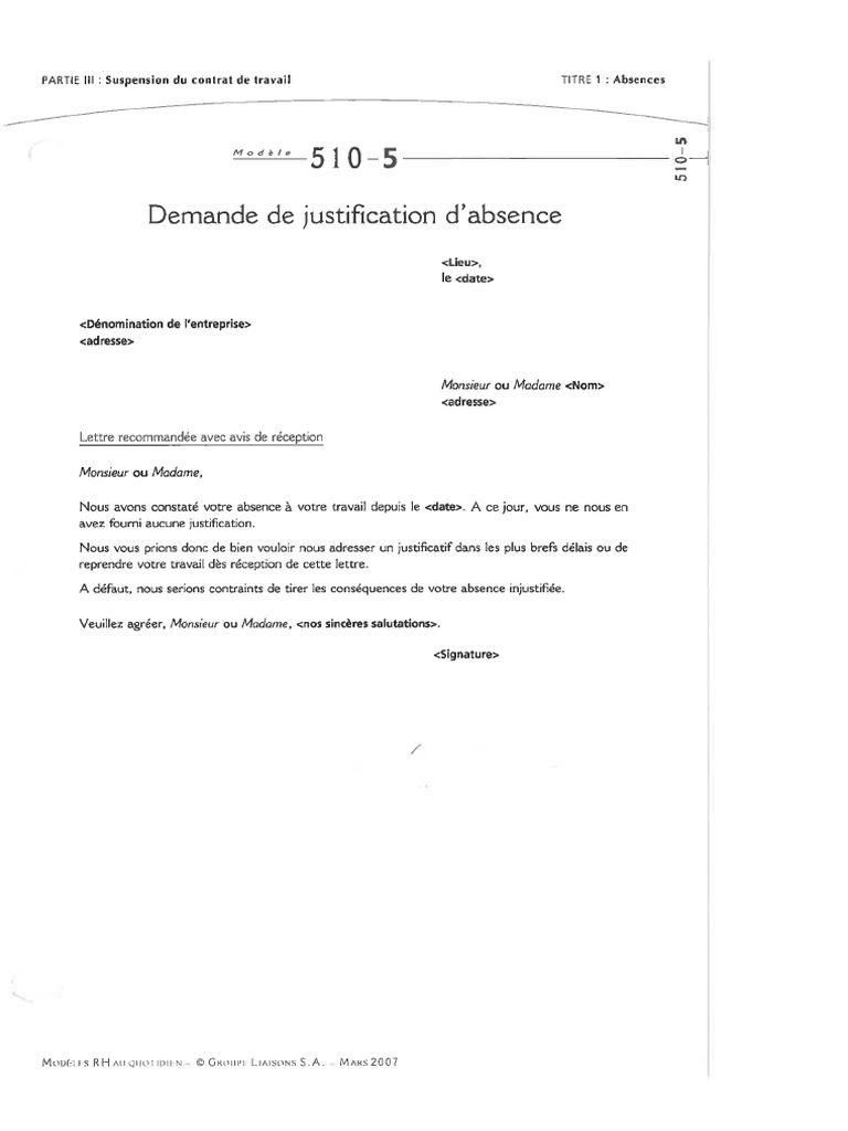 Demande Justif Abs | PDF