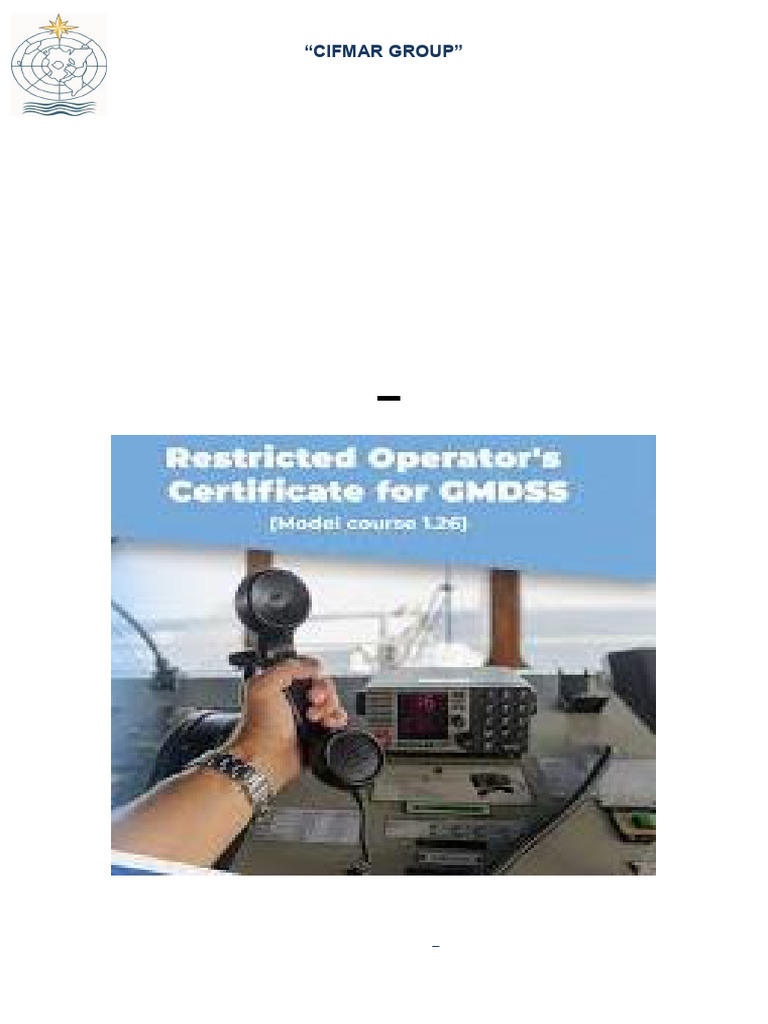 Omi 1.26 Operador Restringido GMDSS | PDF | Telecomunicaciones | Tecnología de información y ...
