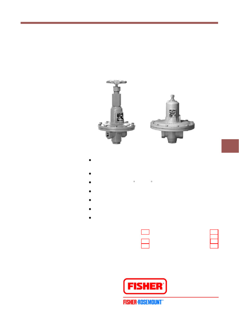 Fisher 95L Regulator Specifications | PDF | Valve | Mechanical Engineering