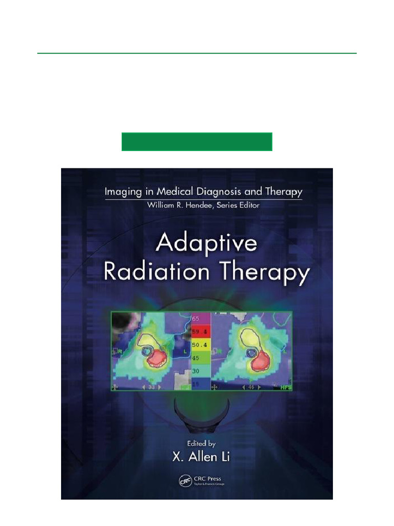 Adaptive Radiation Therapy - 1st Edition All Format Download | PDF ...