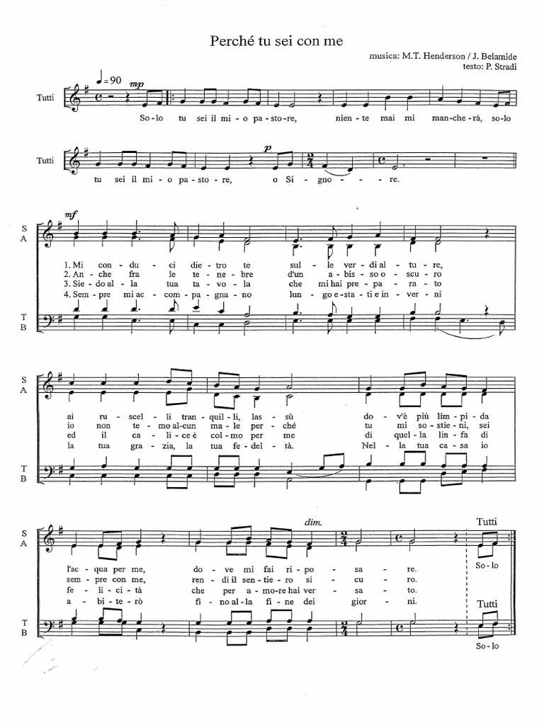 Perchè Tu Sei Con Me - M.t.henderson | PDF