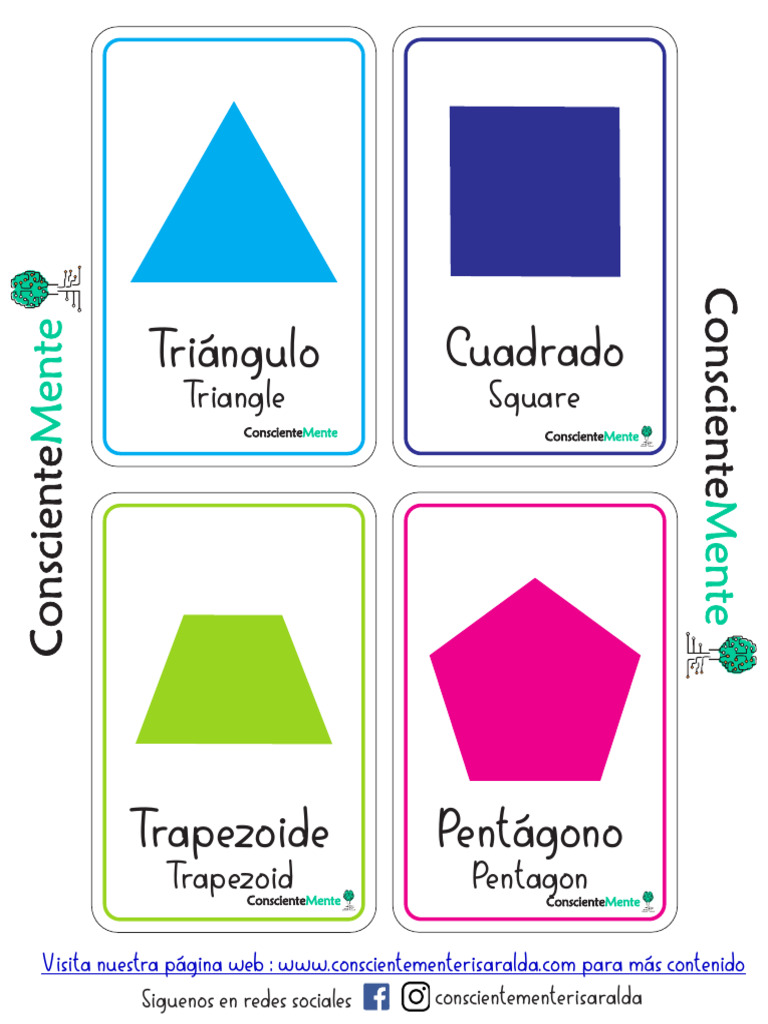 Flash Cards Figuras Geometricas | PDF