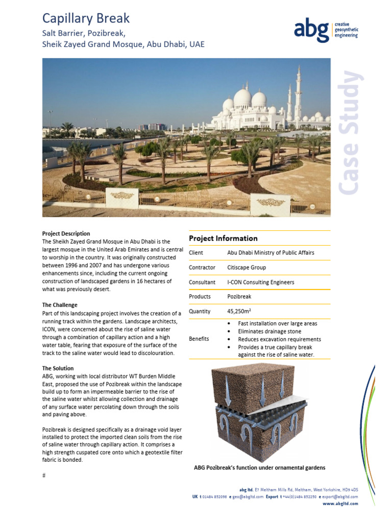 ABG Capilliary Salt Barrier Sheikh Zayed Grand Mosque Abu Dhabi CASE ...