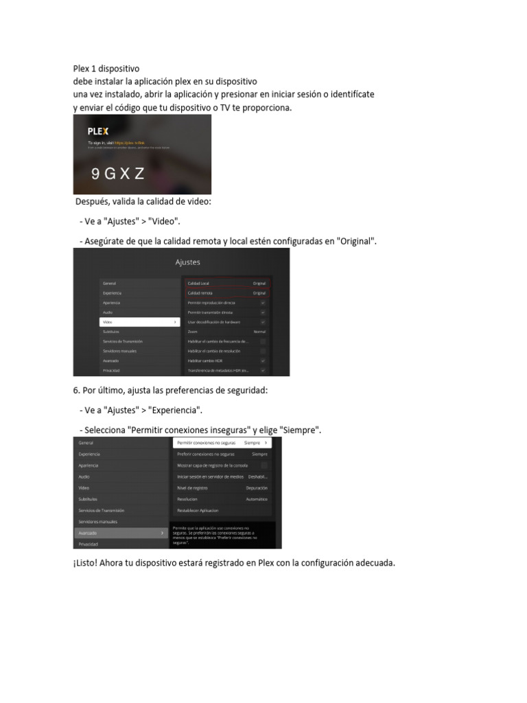 Plex 1 Dispositivo | PDF