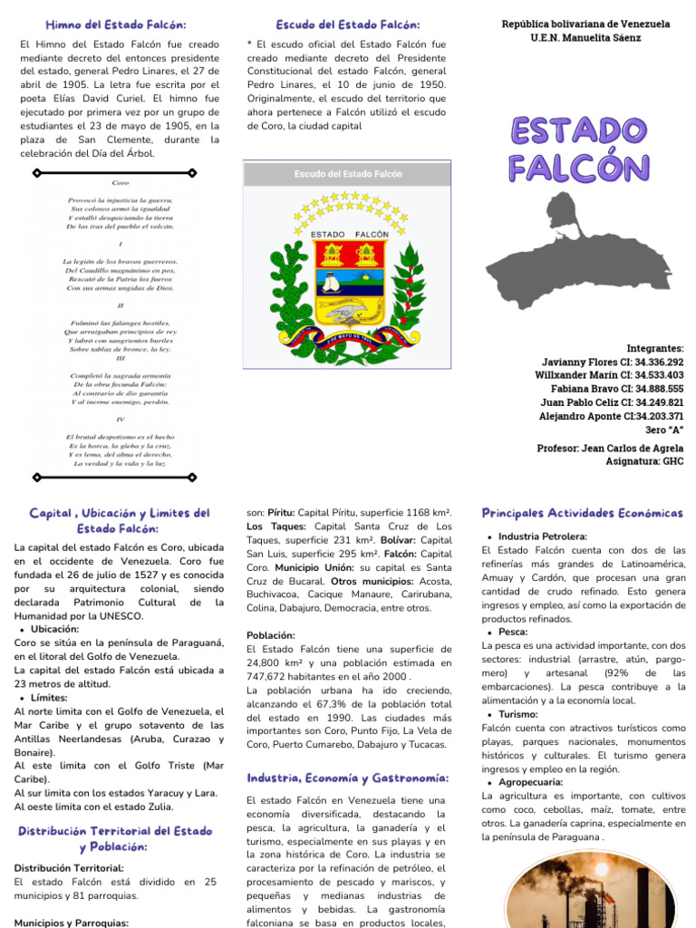 Himno y Escudo del Estado Falcón | PDF