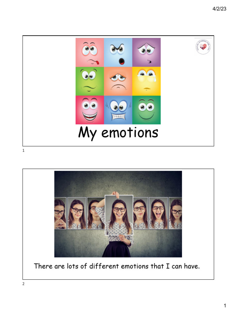 Social Story My Emotions Girl | PDF