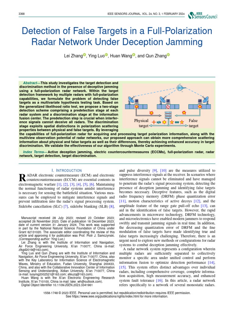Zhang 等 - 2024 - Detection of false targets in a full-polarization ...