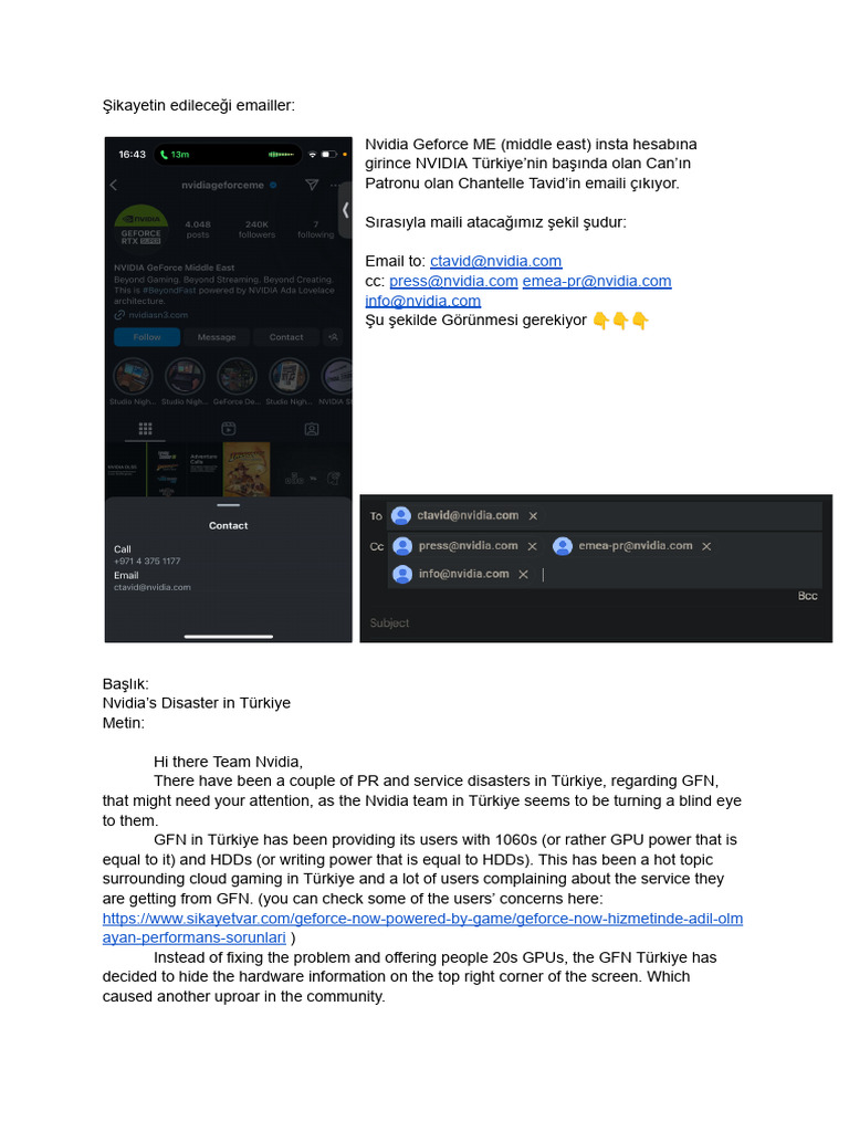 Nvidia GFN Şikayet Metni | PDF | Computer Hardware