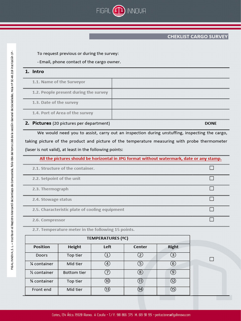 Checklist Container Survey. | PDF | Applied And Interdisciplinary ...