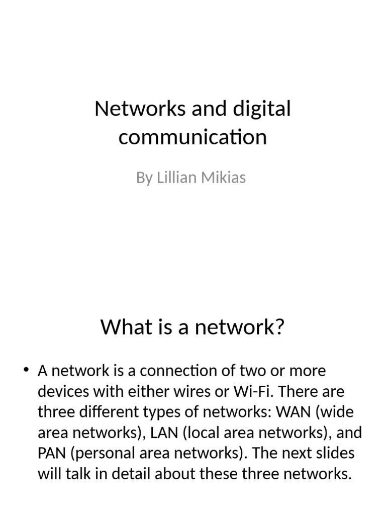 Networks and Digital Communication | PDF