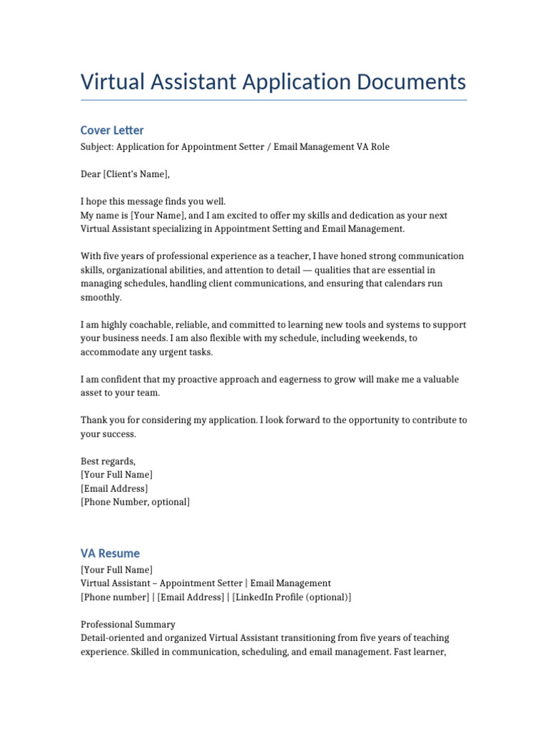 VA Application Documents | PDF | Computing