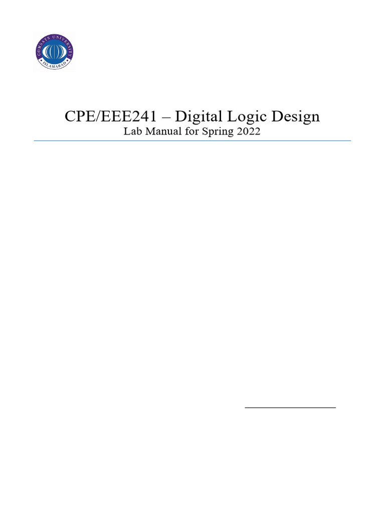 Updated Lab Manual DLD 20-05-22 | PDF | Logic Gate | Integrated Circuit
