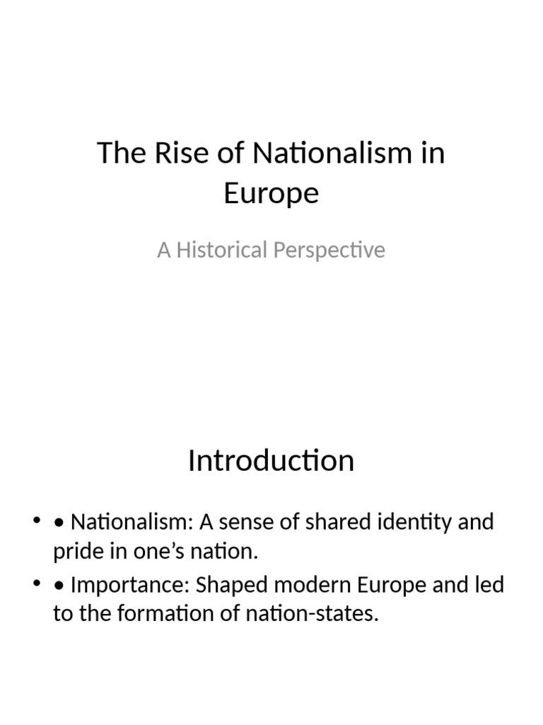 Rise of Nationalism in 19th Century Europe | PDF