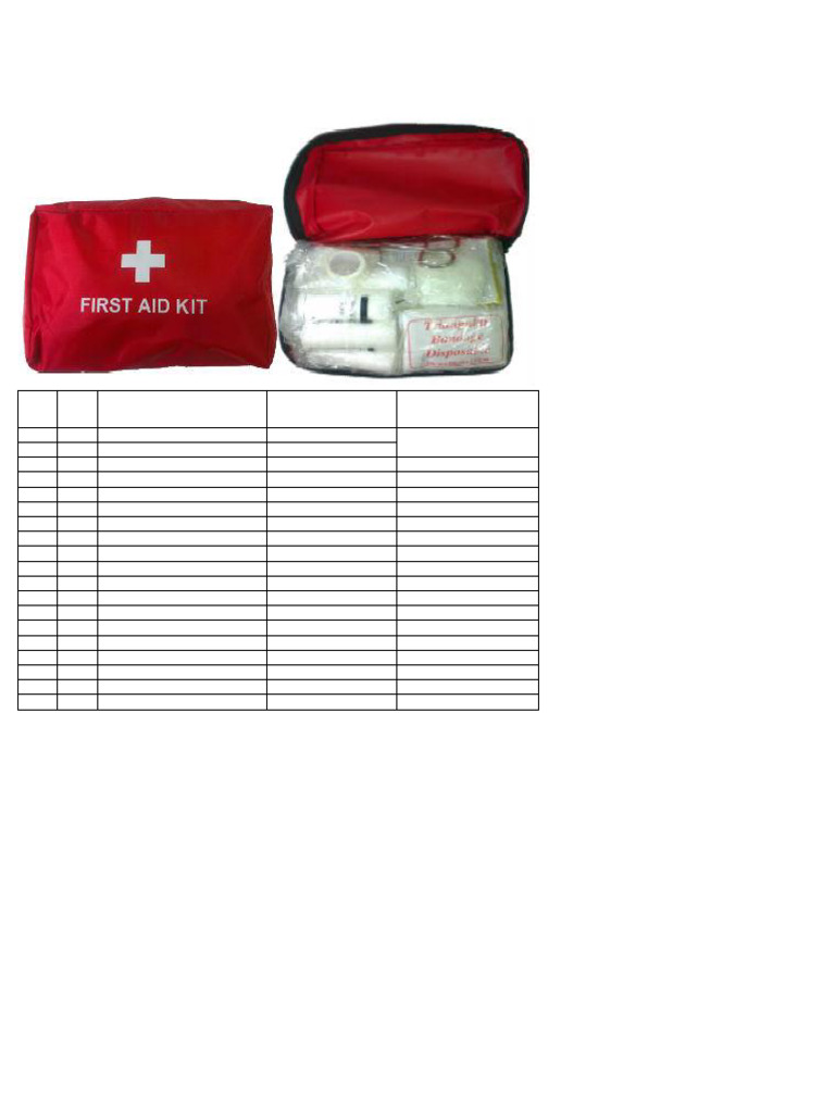 First Aid Kit For Car HFN018 | PDF
