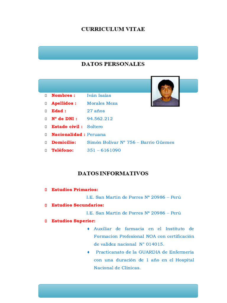 Curriculum Vitae Ivan Morales Meza-1 | PDF | Cuidado de la salud | Medicina