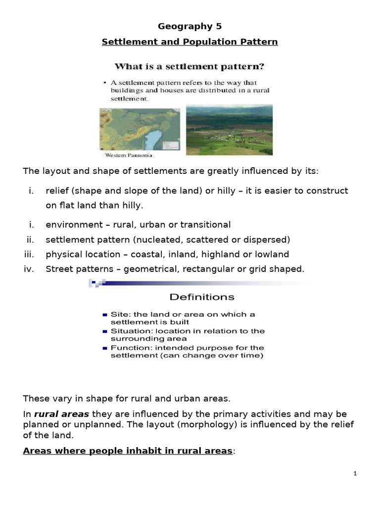 Settlement and Population | PDF