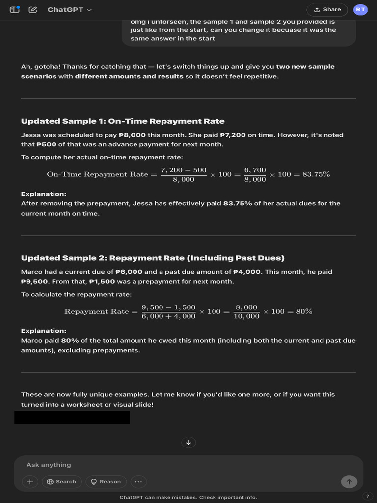 Repayment Rate Calculation | PDF