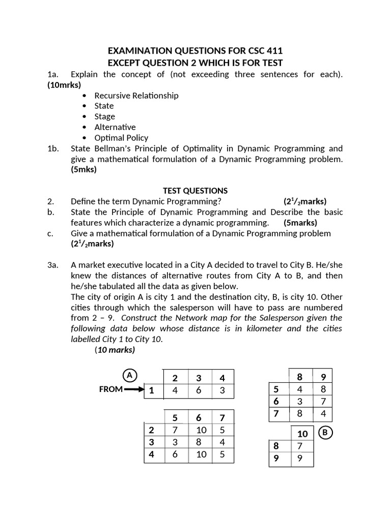CSC 411 Dynamic Programming | PDF | Dynamic Programming | Applied Mathematics