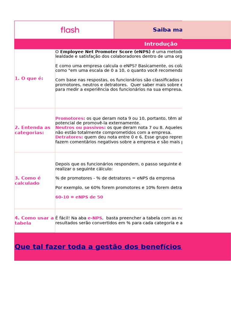 Flash - Planilha Calculadora de E-NPS | PDF | Business
