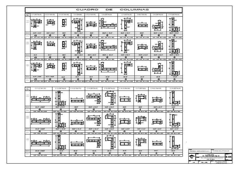 Cuadro de Columnas: Nivel Tipo | PDF