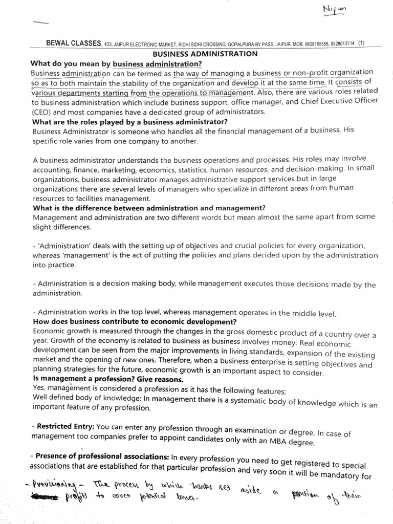 Business Administration | PDF