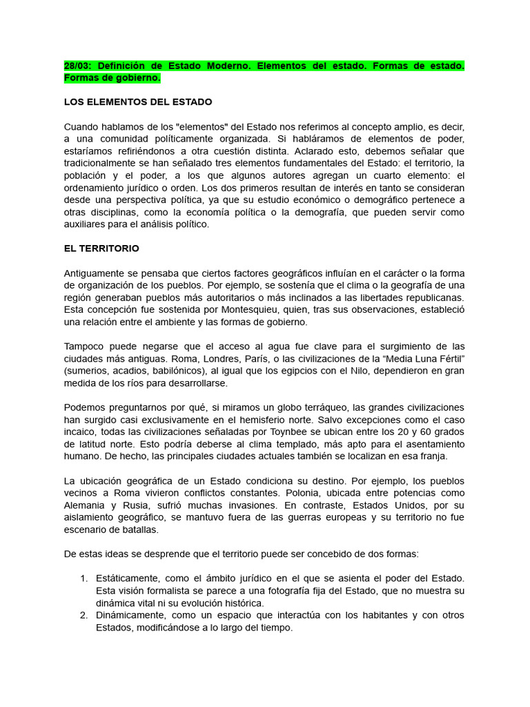 Elementos y Formas del Estado Moderno | PDF | Estado (política) | Gobierno