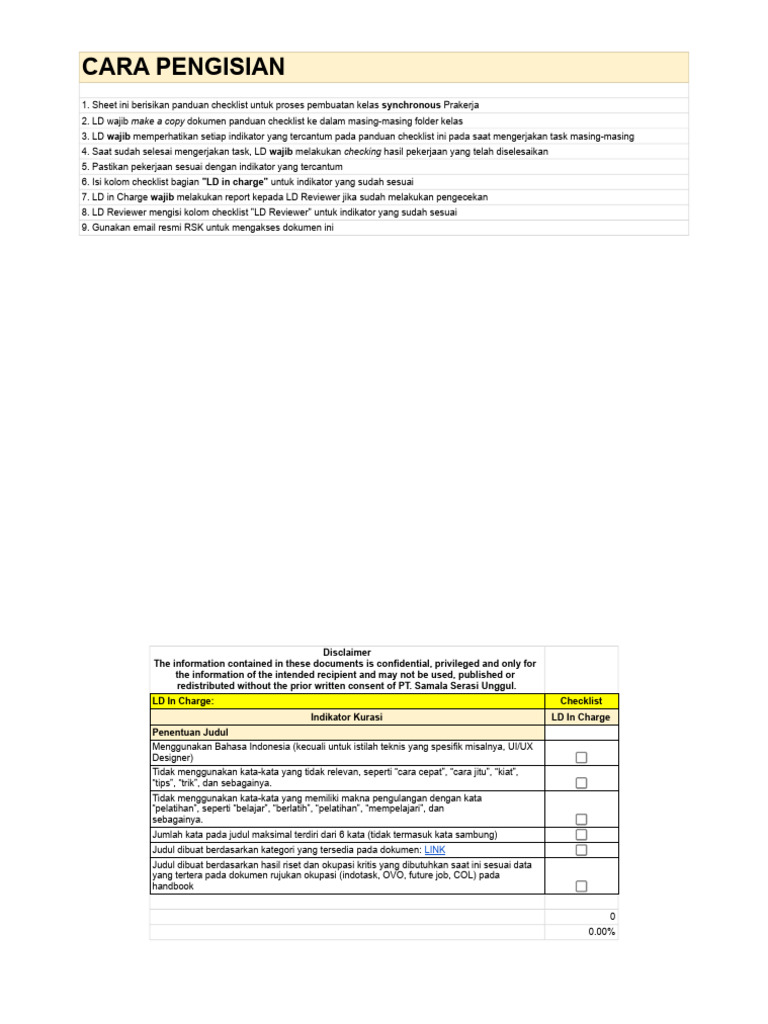 (Prakerja) Panduan Checklist Menyusun Dokumen Bagi Admin Perkantoran | PDF