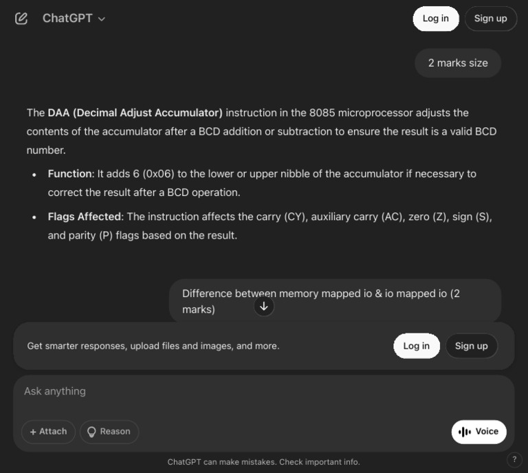 8085 DAA Instruction 2 | PDF