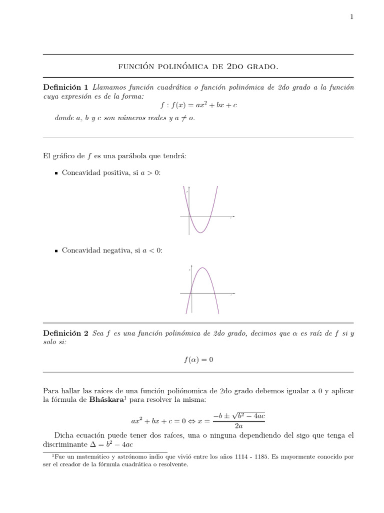 Función Cuadrática+ | PDF | Conceptos matemáticos | Funciones y mapeos