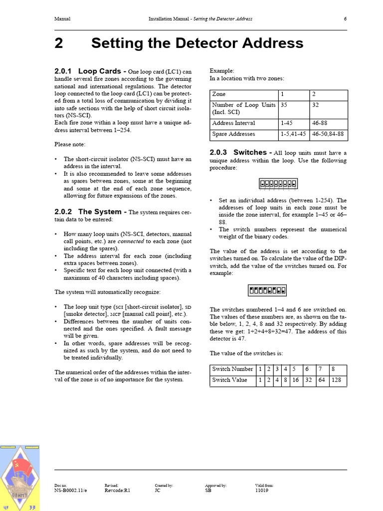 2D FIRE ALARM STATION Setting - Addresses | PDF | Computing | Computer ...