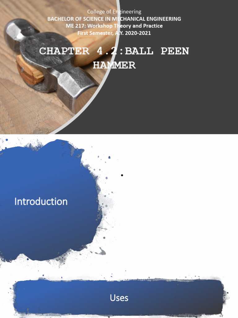 Me 217 CH4.2 Ball Peen Hammer PDF | PDF | Metalworking | Metals