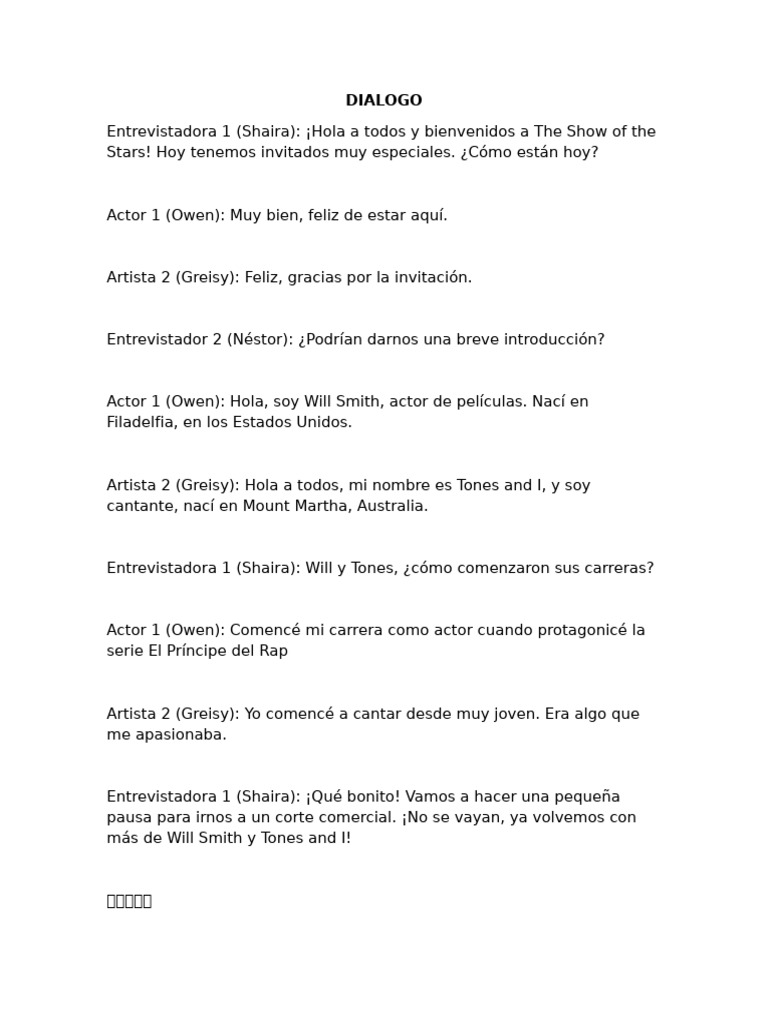 Dialogo Español | PDF