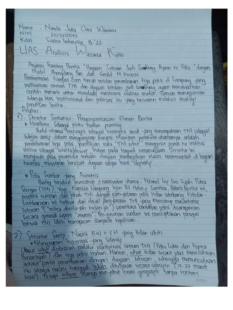 Nanda Julia 2223210042 UAS AWK | PDF