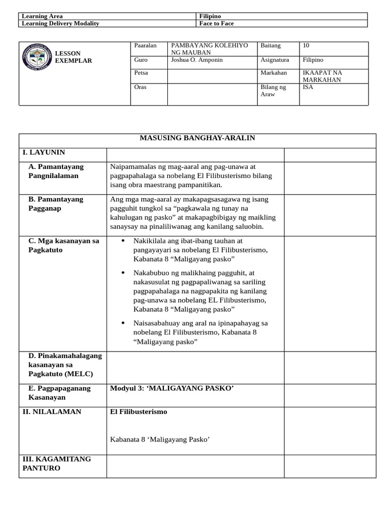 Sample Lesson-Plan | PDF