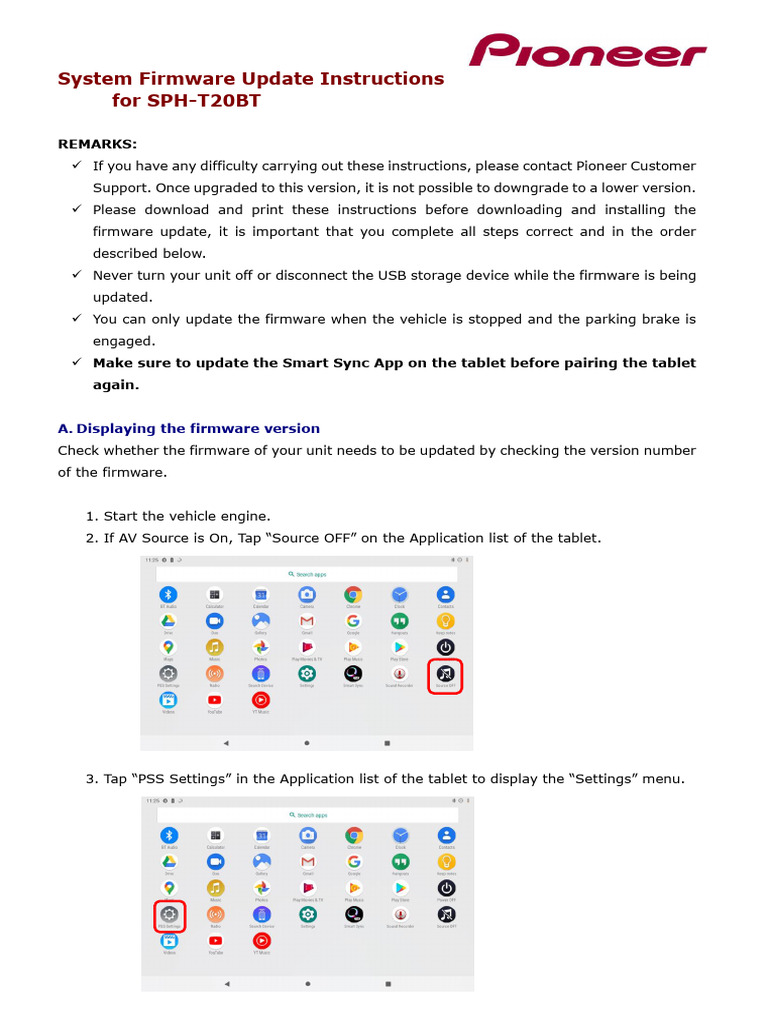 SPH-T20BT - FW - UPDATE INSTRUCTION - Ver813 | PDF | Computer Science | System Software