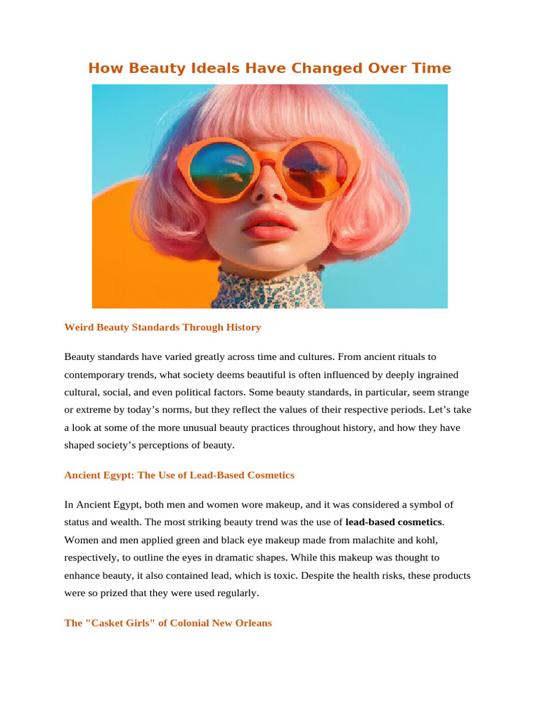 Evolution of Beauty Ideals Through History | PDF | Beauty | Physical ...