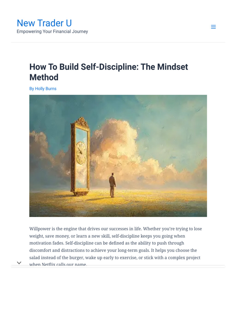 How to Build Self-Discipline_ The Mindset Method - New Trader U | PDF | Disciplines | Mindset