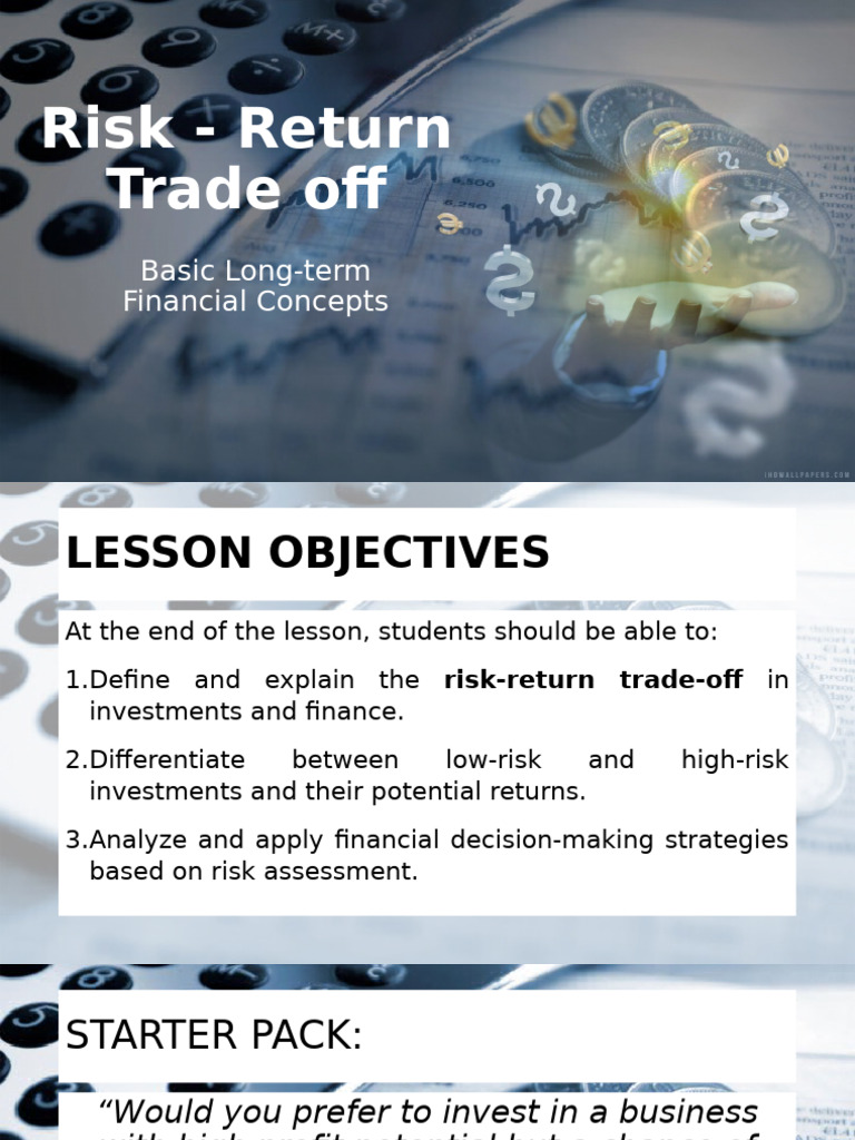 Understanding Risk-Return Trade-off | PDF | Investing | Risk