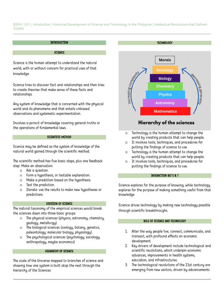 Sts Reviewer | PDF | Science | Galileo Galilei